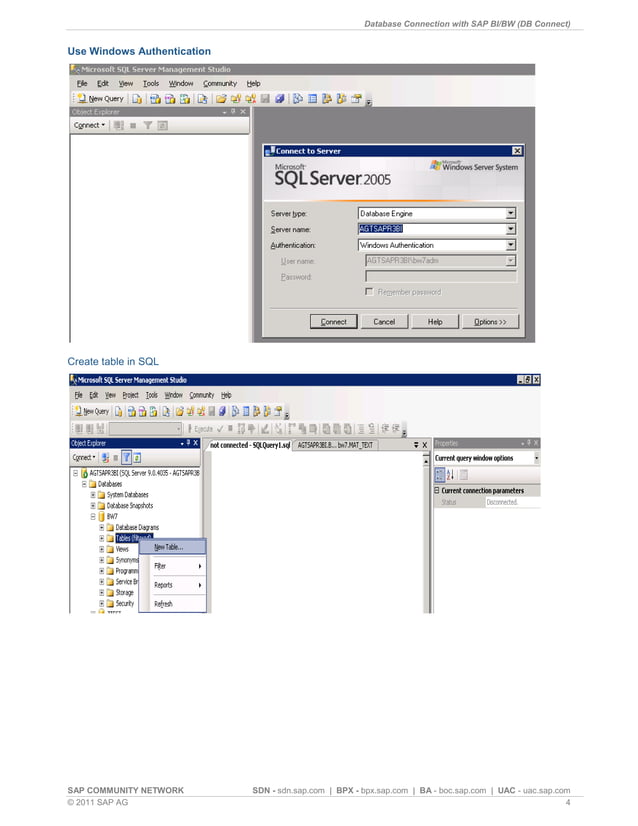 Db connect with sap bw | PDF | Databases | Computer Software and Applications