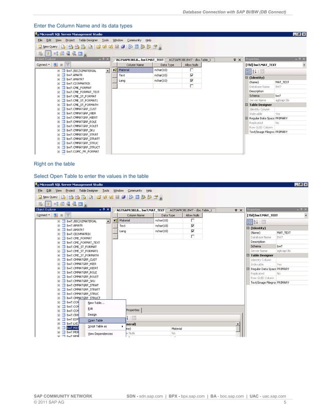 Db connect with sap bw | PDF | Databases | Computer Software and Applications