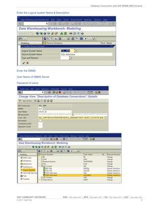 Db connect with sap bw | PDF