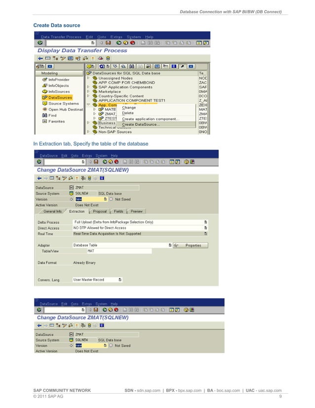 Db connect with sap bw | PDF | Databases | Computer Software and Applications