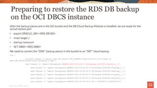 Database Cloud Services Office Hours - 0421 - Migrate AWS to OCI | PDF