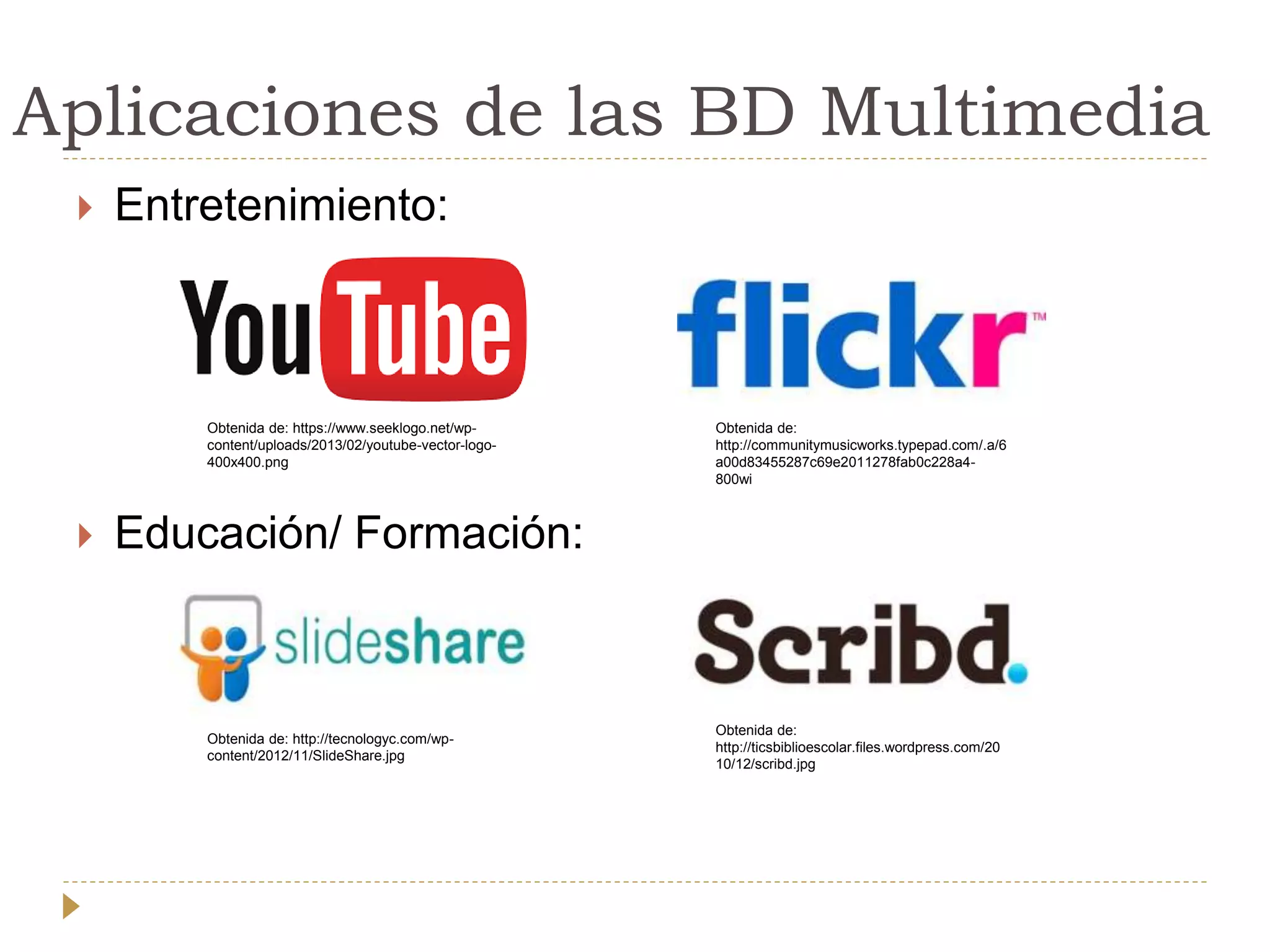 Bases de Datos Multimedia | PPTX | Databases | Computer Software and ...