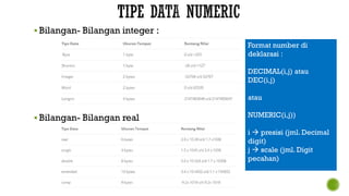 Design Basis Data - Tipe Data dan Skema Basis Data | PDF