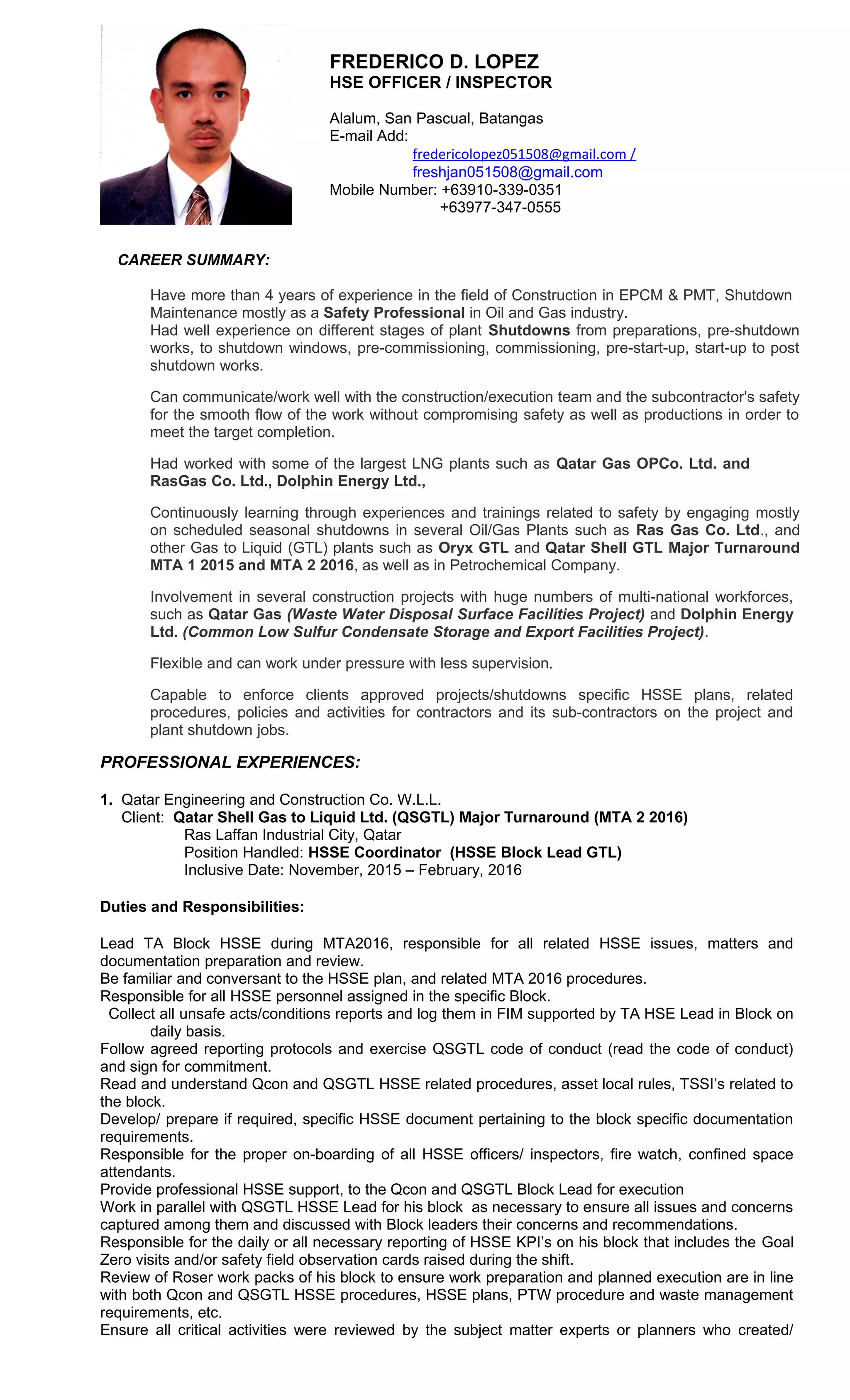 RICO RESUME 2016 | DOC