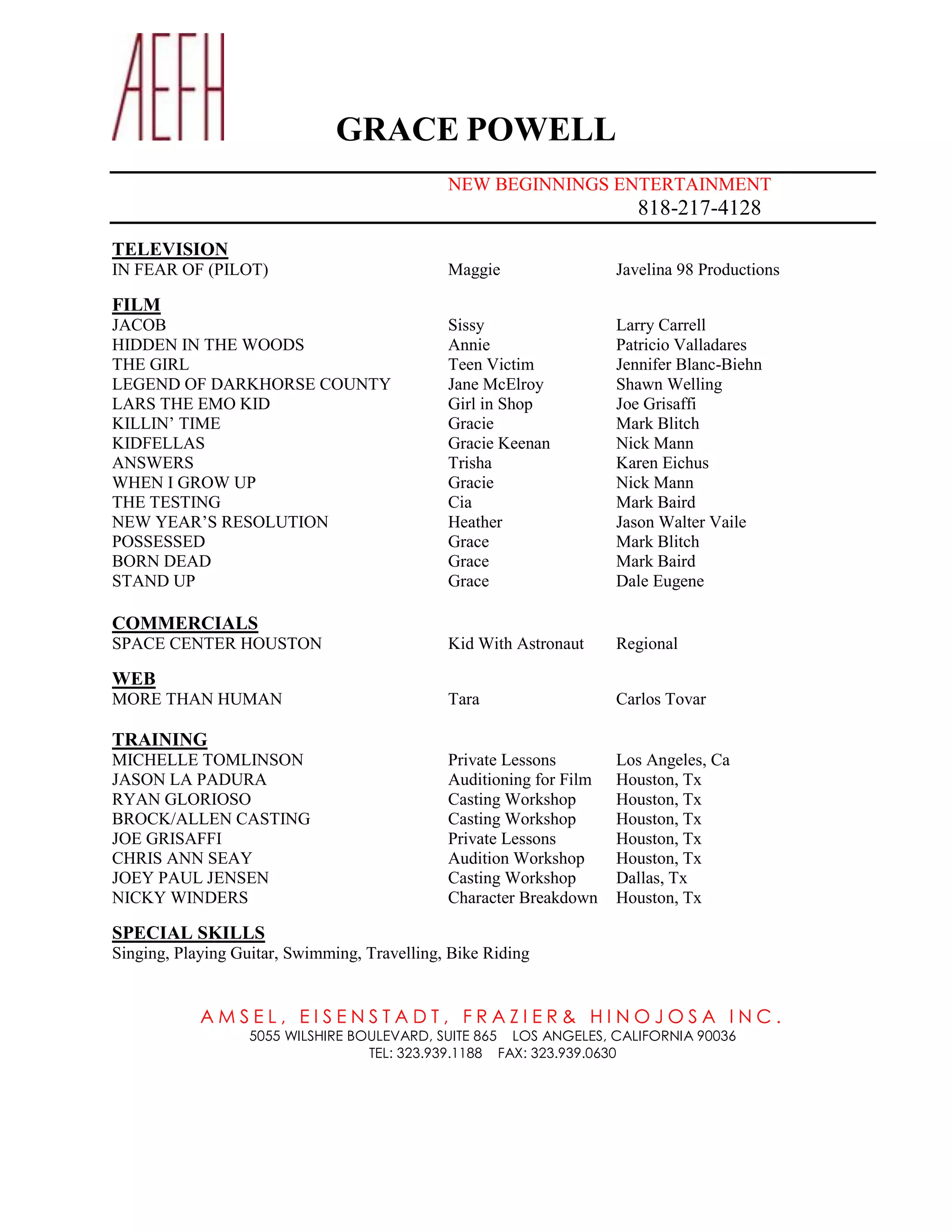 GRACEPOWELL AEFH Resume | PDF