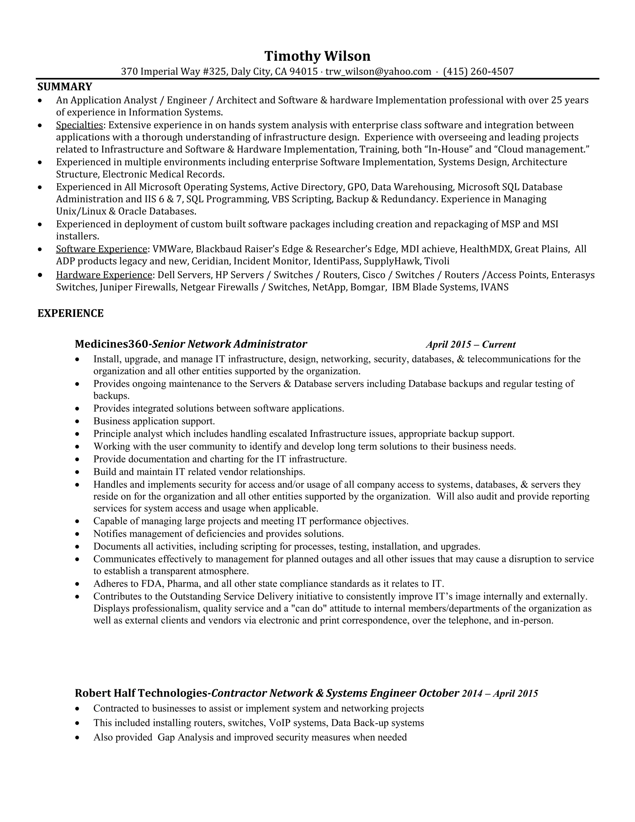 Timothy Wilson_Resume_June_2015 | PDF