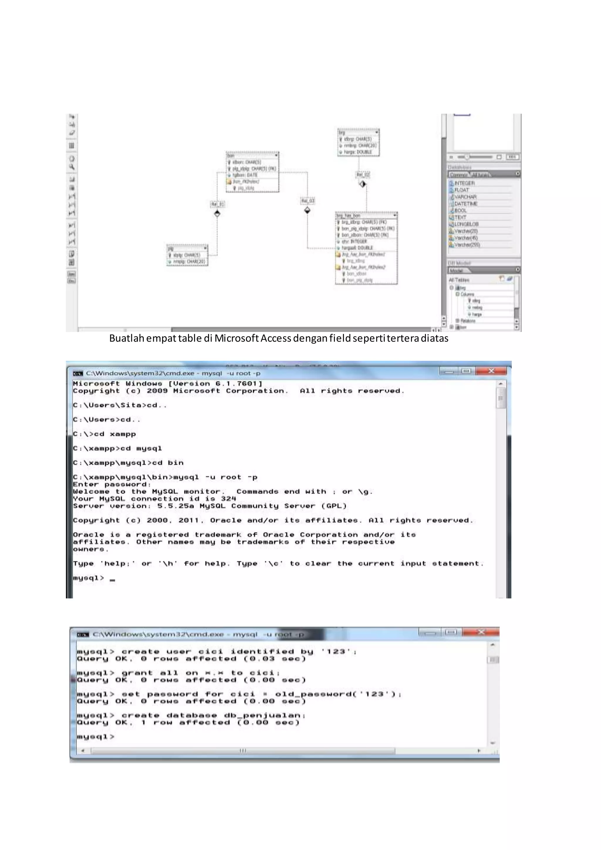 Perancangan Basis data sederhana dengan SQL | DOCX