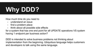 The way from DB-driven development to DDD | PPT