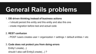 The way from DB-driven development to DDD | PPT