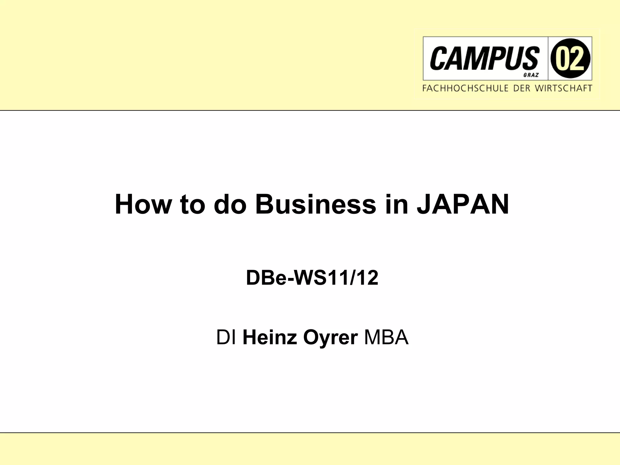 How to do Business in JAPAN | PDF