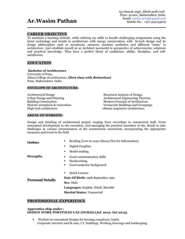 RESUME WASIM PATHAN .. | PDF