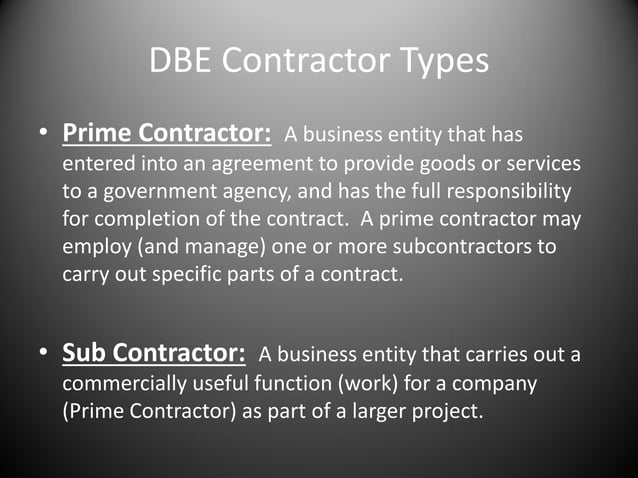 DBE 101: Program Overview | PPT