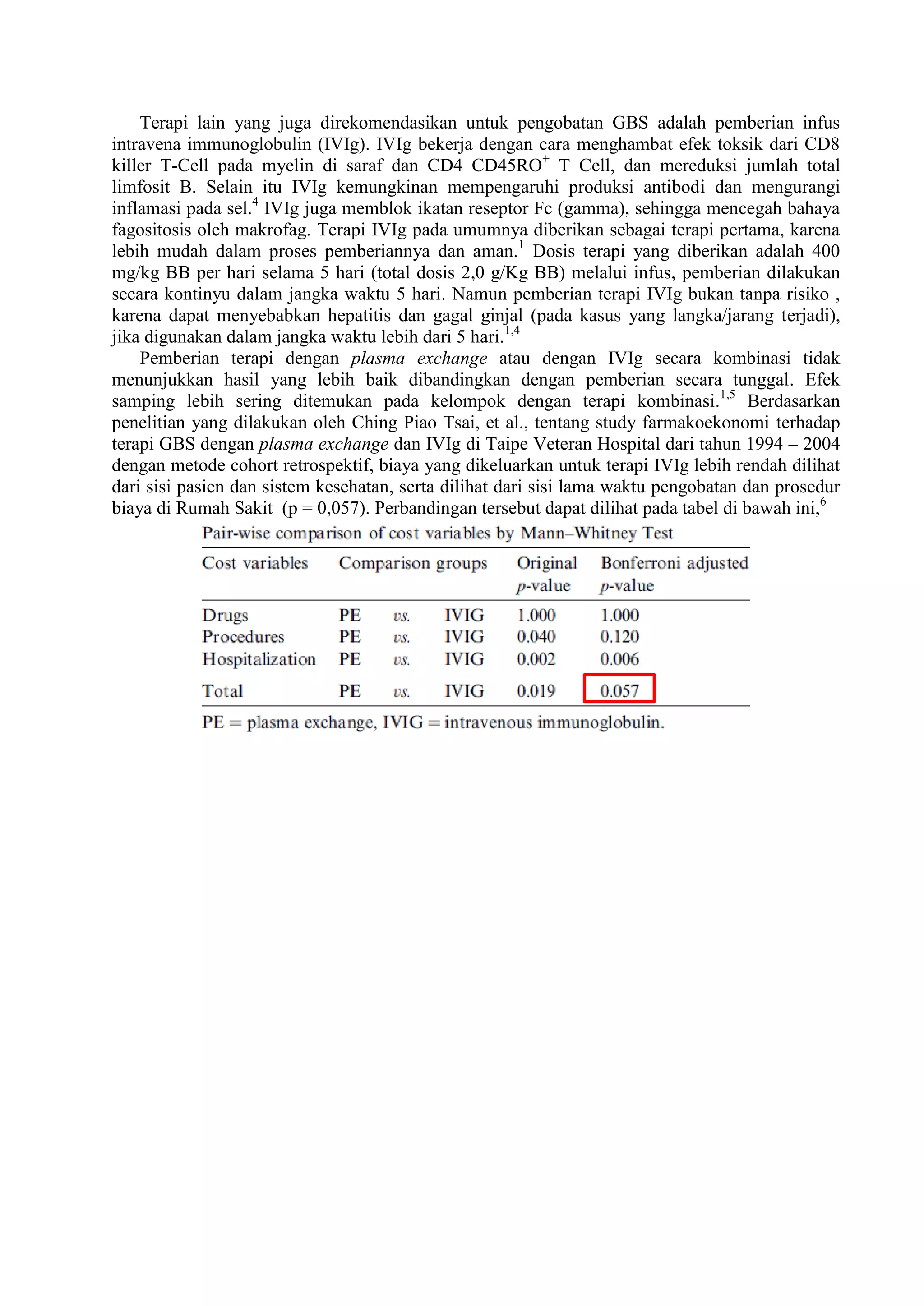 Penggunaan Plasmapheresis & Immunoglobulin (IVIg) pada GBS | PDF
