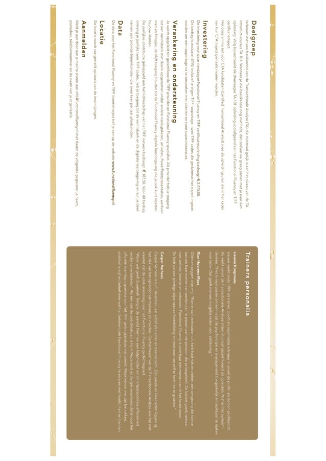 Brochure Functional Fluency en TIFF licentietraject boom | PDF