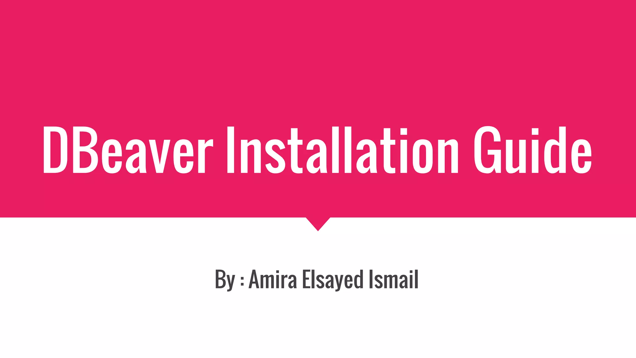 DBeaver installation guide | PPTX