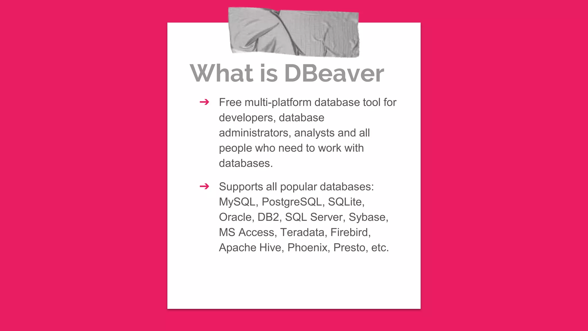 DBeaver installation guide | PPTX