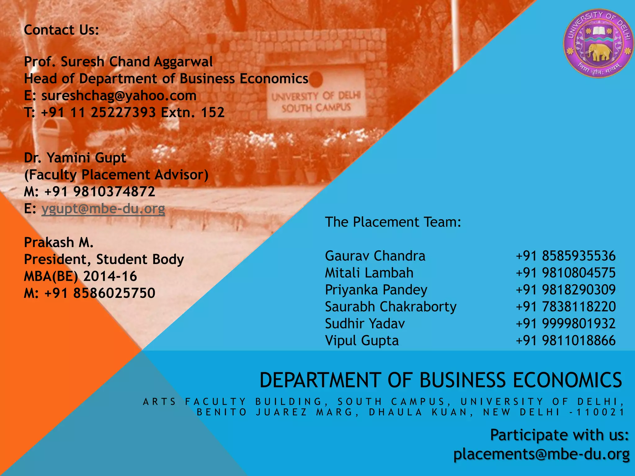 Dbe, du mba (be) corporate presentation | PPT