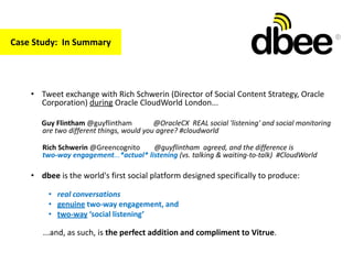 dbee Case Study (Oracle CloudWorld London 2013) | PPT