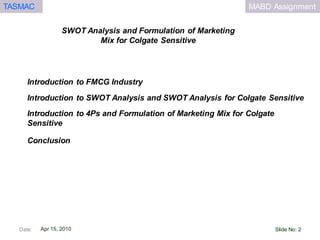 Colgate Swot Analysis Ppt - ChaimqoBranch