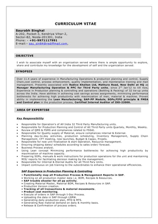 Saurabh Singhal CV | PDF