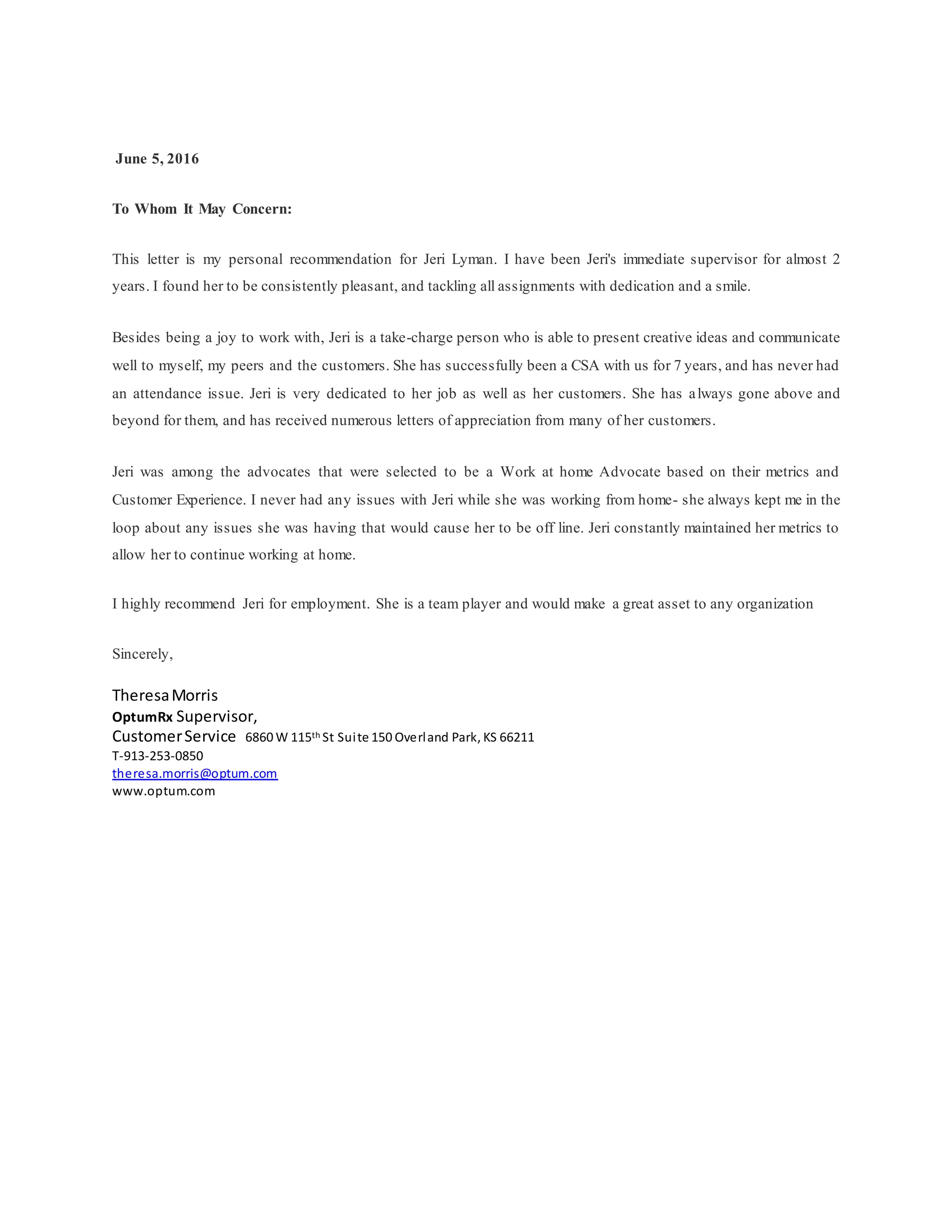 REFERENCE LETTER | DOCX | Business | Business and Finance