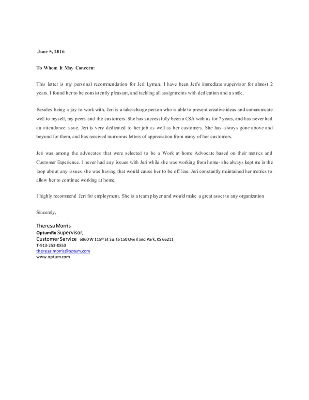 REFERENCE LETTER | DOCX | Business | Business and Finance