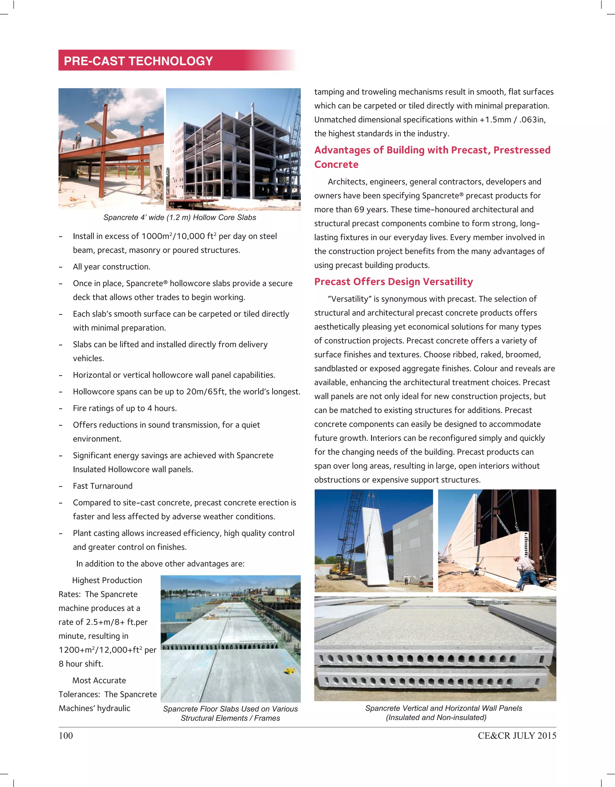 Pre-Cast Technology for Green field | PDF