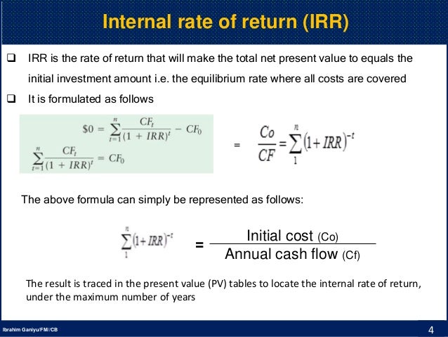 Capital budgeting Summary 1