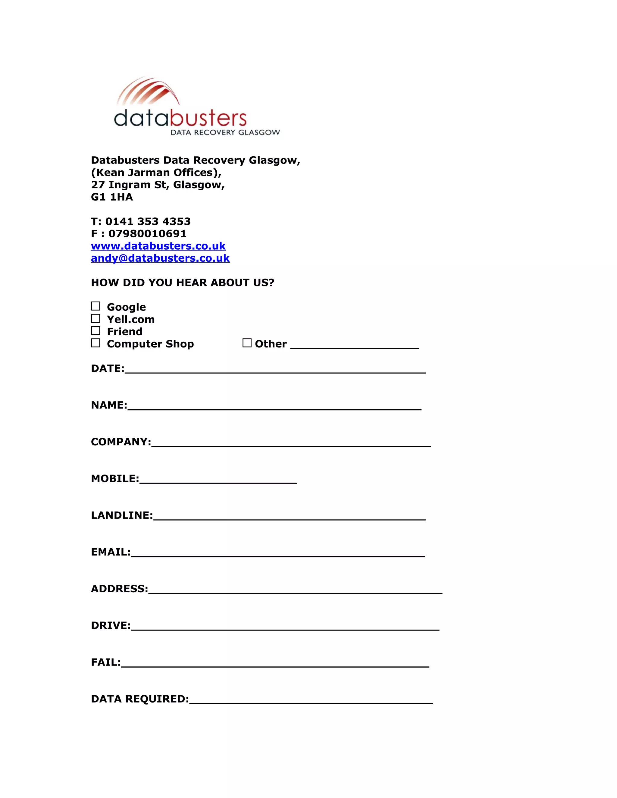 Db form | PDF | Technology & Computing