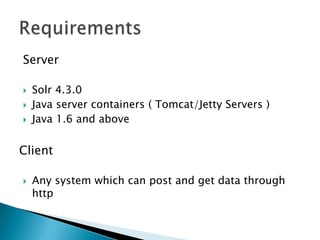 Coffee at DBG- Solr introduction | PPTX