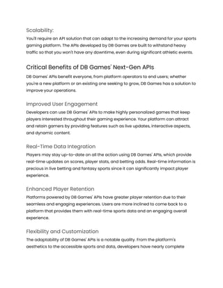 DB Games _ Advance Sports Gaming with Next-Gen APIS in Asia .docx