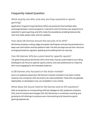 DB Games _ Advance Sports Gaming with Next-Gen APIS in Asia .docx