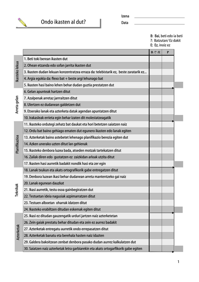 DBH 3 "Ondo ikasten al dut?" | PDF