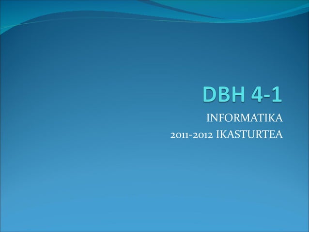 Dbh 4 1 programazioa | PPT