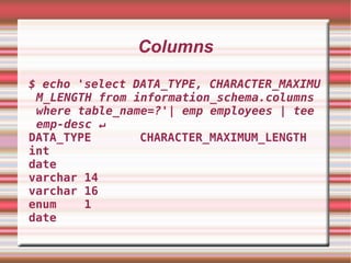 perl usage at database applications | ODP | Databases | Computer Software and Applications