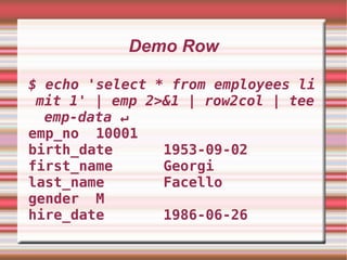 perl usage at database applications | ODP | Databases | Computer Software and Applications