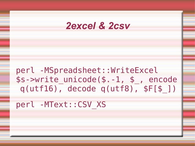 perl usage at database applications | PPT