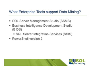 SQL Saturday 108 -- Enterprise Data Mining with SQL Server | PDF | Databases | Computer Software ...