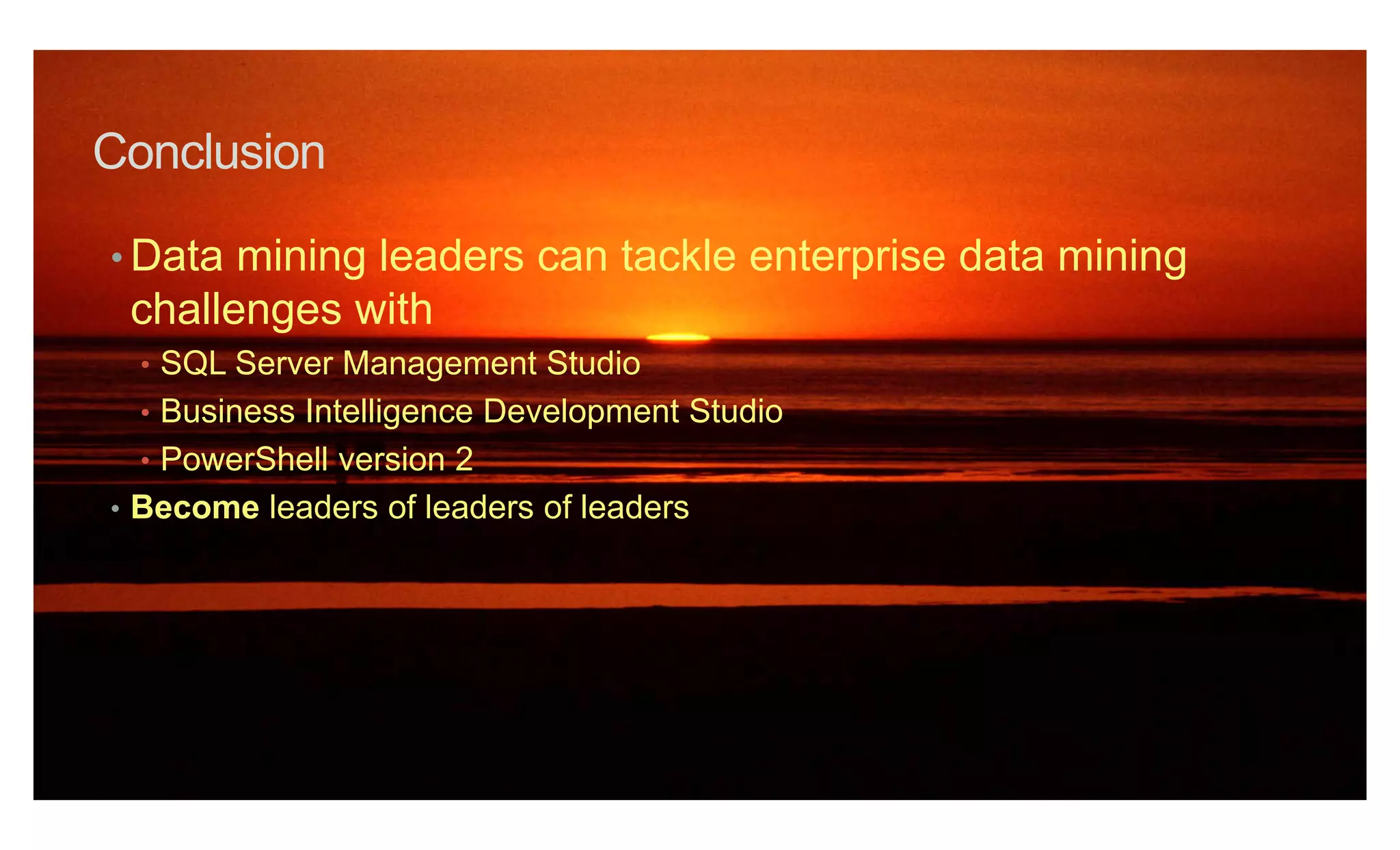 SQL Saturday 86 -- Enterprise Data Mining with SQL Server | PPT