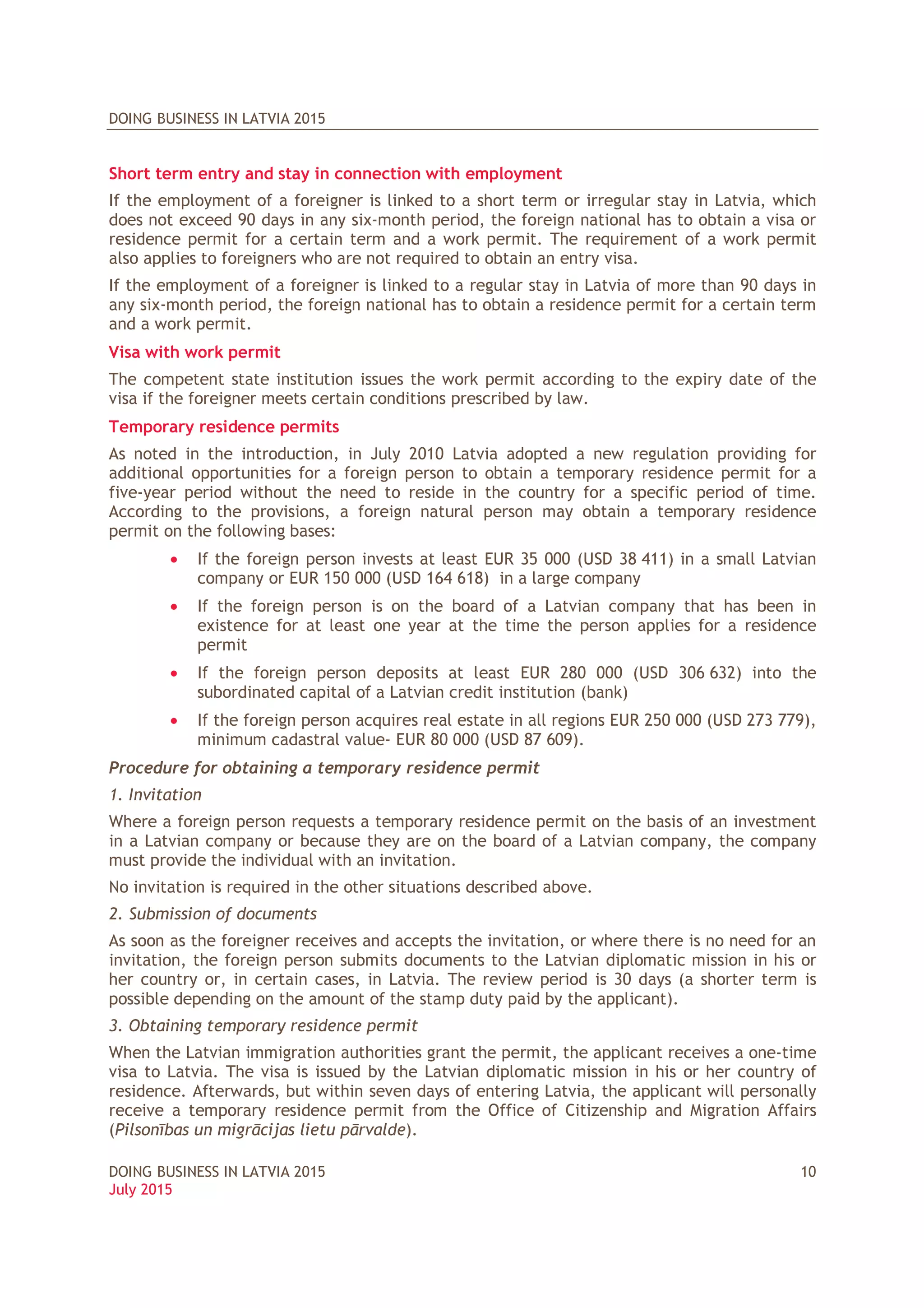 Doing business in Latvia 2015 | PDF | Business Accounting & Finance ...