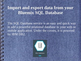 Db import&export | PDF