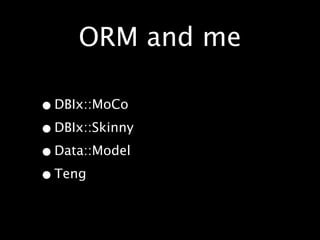 Introduction to DBIx::Lite - Kyoto.pm tech talk #2 | KEY