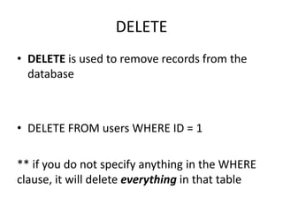 CVJ531: Intro to MySQL | PPTX