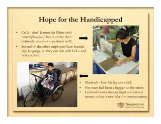 Barrington's Double Bottom Line Business | PPT