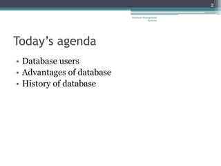 Data base chapter 2 | detail about the topic | PPT