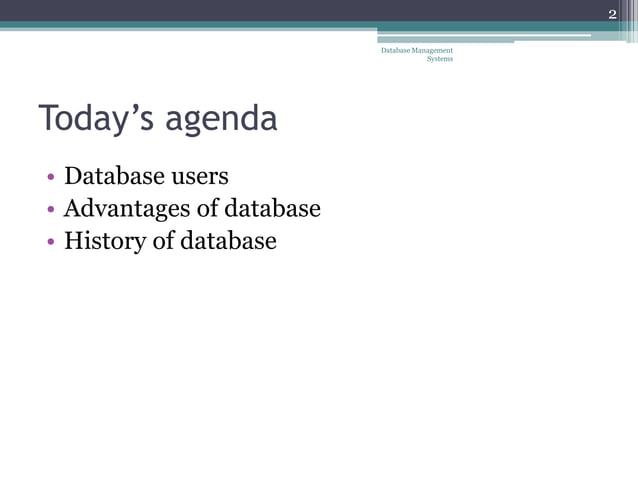 Data base chapter 2 | detail about the topic | PPT