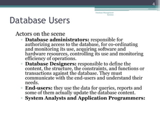 Data base chapter 2 | detail about the topic | PPT
