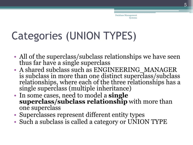 Database System Modeling Union_lec_14.pptx | Databases | Computer ...
