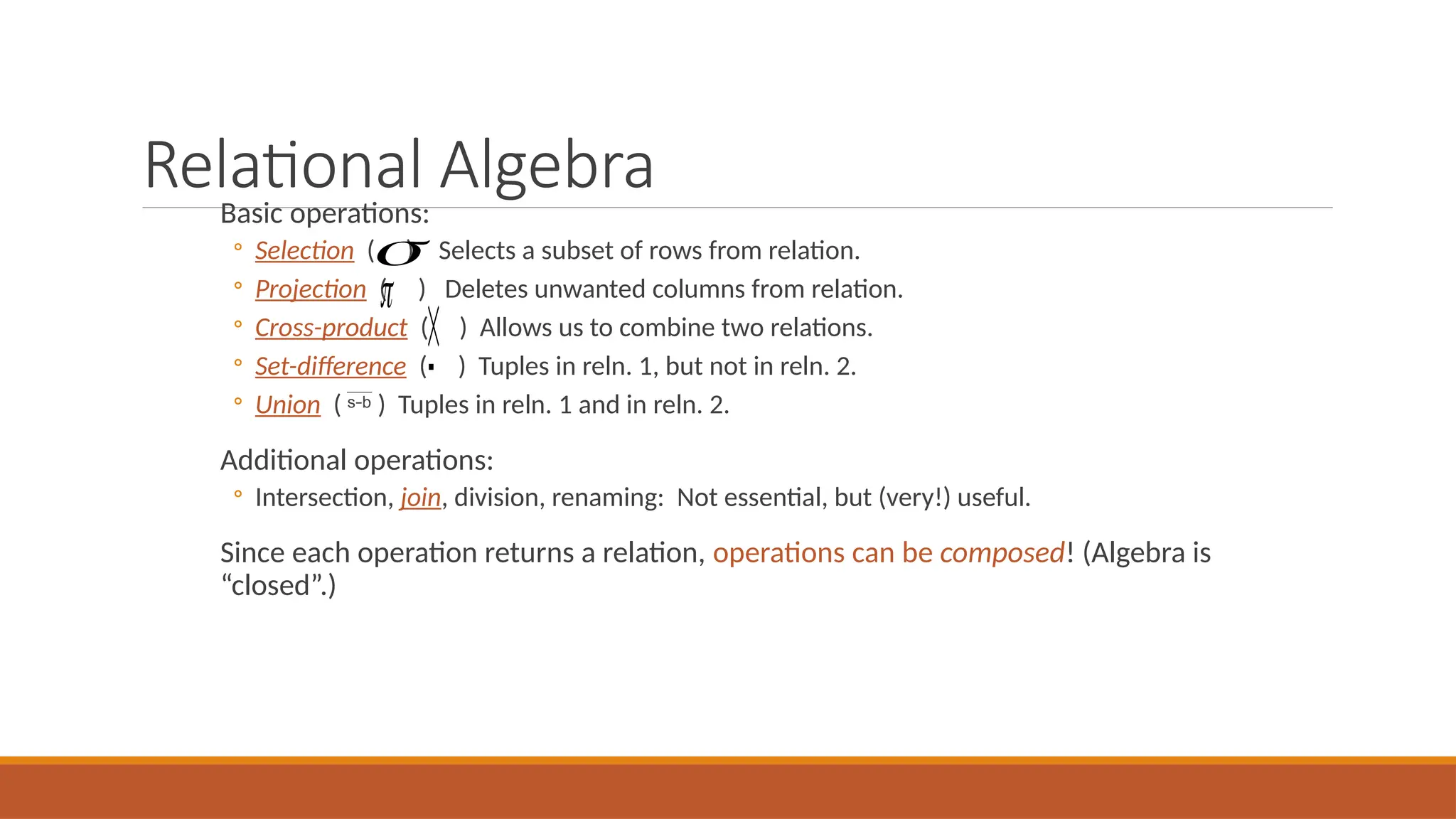DB LECTURE 7 Relational Algebra.pptx DB LECTURE 7 Relational Algebra.pptx