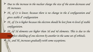 elements of the d electrons and their properties | PPTX